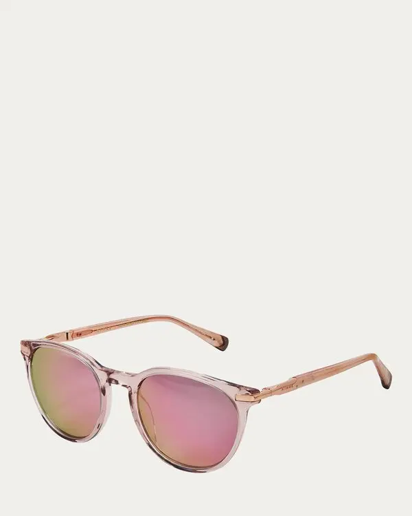 AIMEE Bondi Round Sunglasses - Blush Crystal