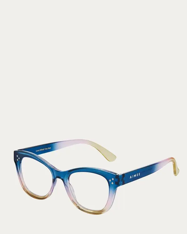 AIMEE Seeker Square Eyeglasses With Blue Light Blocking Lenses - Mint Crystal
