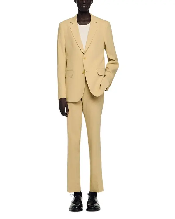 Sandro Classic Fit Linen Suit Jacket