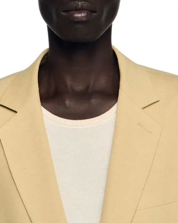 Sandro Classic Fit Linen Suit Jacket