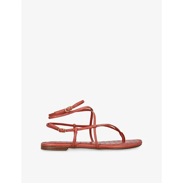 Sam Edelman Clarra Leather Sandals - Red