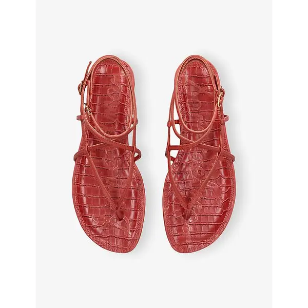 Sam Edelman Clarra Leather Sandals - Red