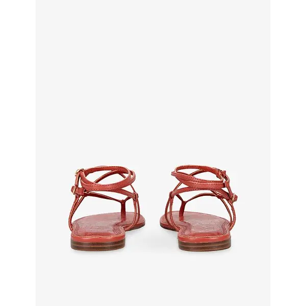Sam Edelman Clarra Leather Sandals - Red