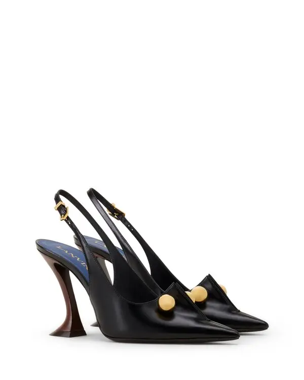 LANVIN Affinity Arch Slingback Pumps - Black