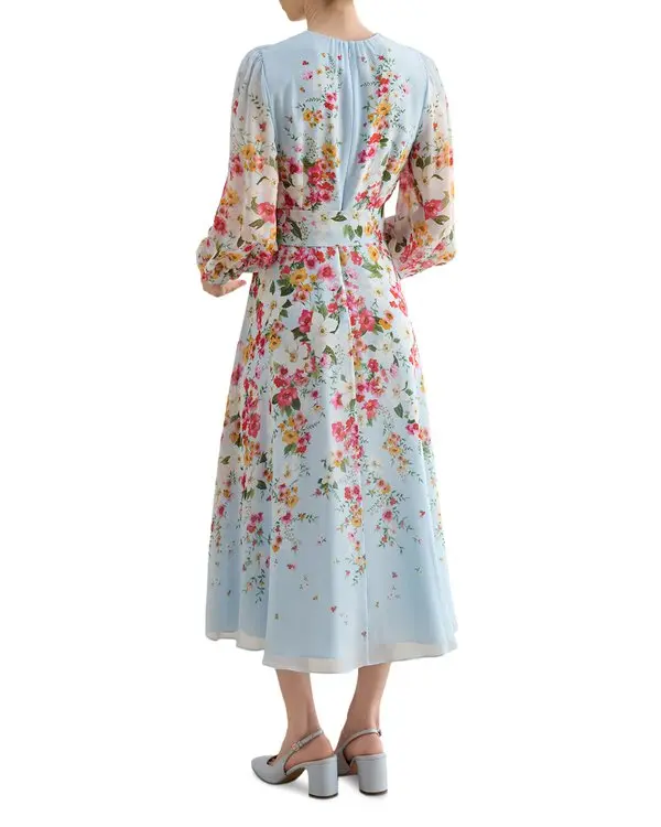 HOBBS LONDON Liberty Silk Printed Midi Dress