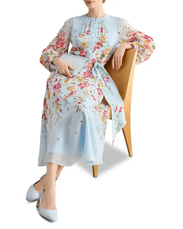 HOBBS LONDON Liberty Silk Printed Midi Dress