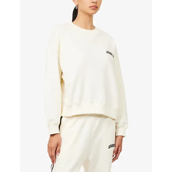 ADANOLA Varsity Oversized Cotton-blend Sweatshirt