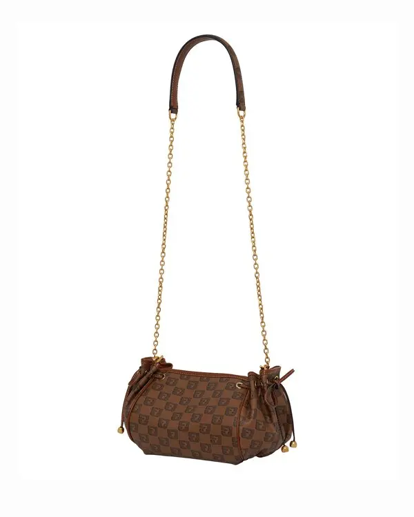 Gerard Darel Le Mini 24 Monogram Crossbody Bag - Camel