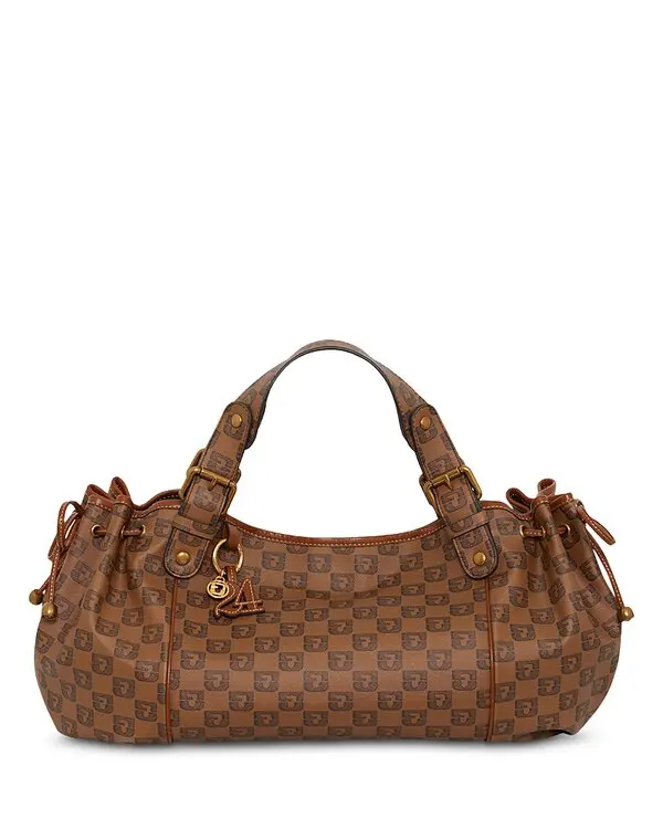 Gerard Darel 24h Monogram Canvas Handbag - Camel