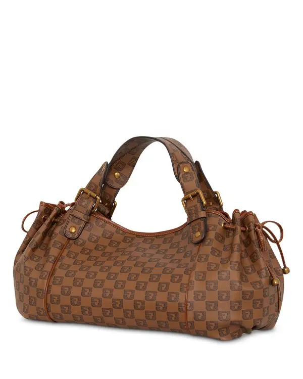 Gerard Darel 24h Monogram Canvas Handbag - Camel