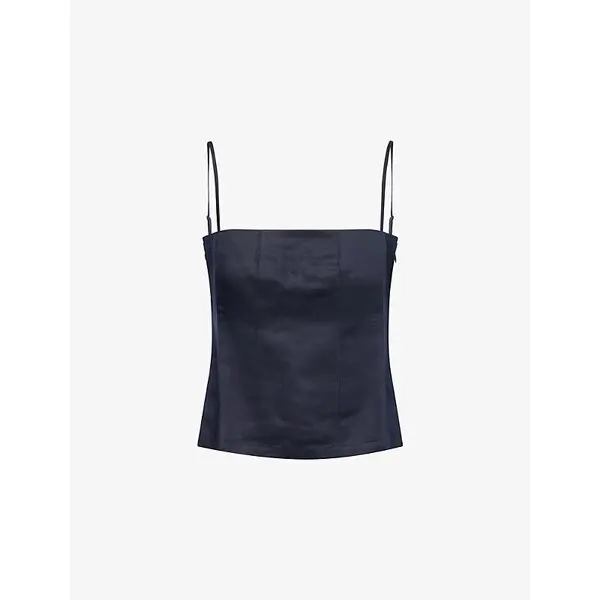 Jenni Kayne Spaghetti Strap Linen-blend Top