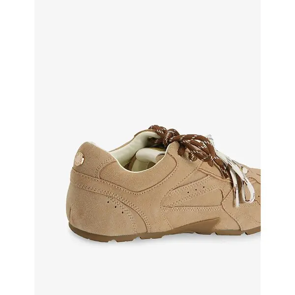 Steve Madden Aziel Suede Trainers - Beige