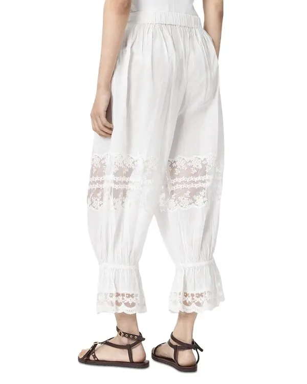 ALLSAINTS Solene Lace-trimmed Trousers - White