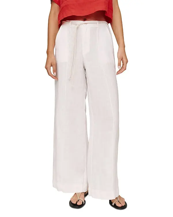 Bella Dahl Pintuck Wide Leg Linen Pants