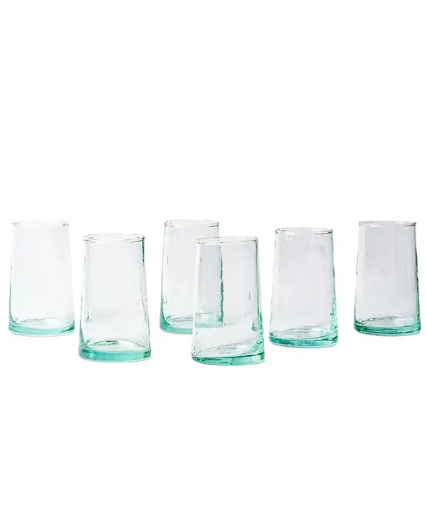VERVE CULTURE Large Cone Glass, Set Of 6 - Clear
