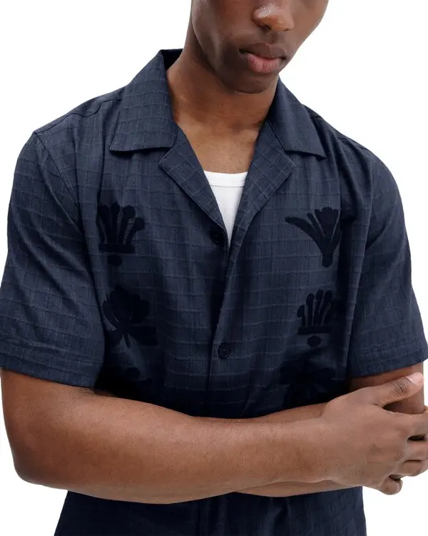 WAX LONDON Curzon Check Embroidered Shirt