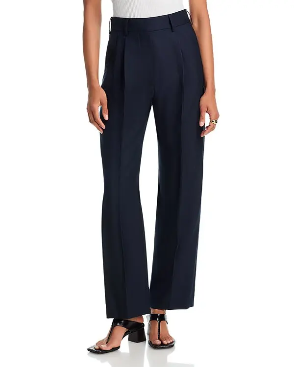BLAZÉ MILANO Tailored Virgin Wool Pants - Navy