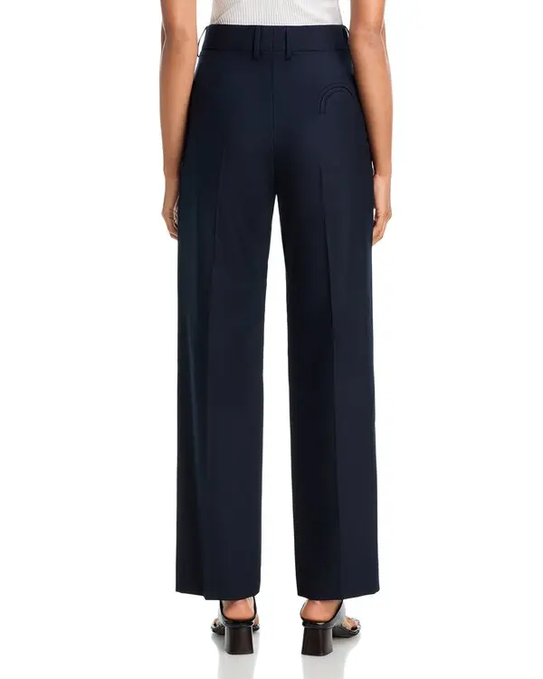 BLAZÉ MILANO Tailored Virgin Wool Pants - Navy