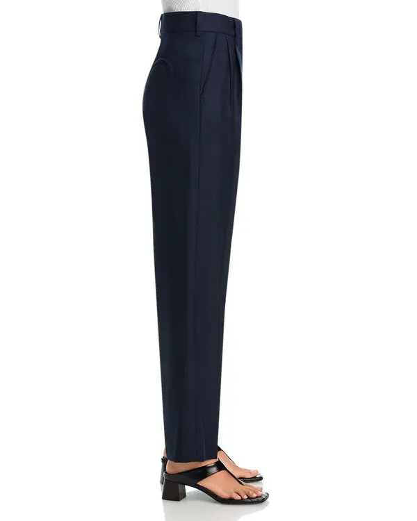 BLAZÉ MILANO Tailored Virgin Wool Pants - Navy