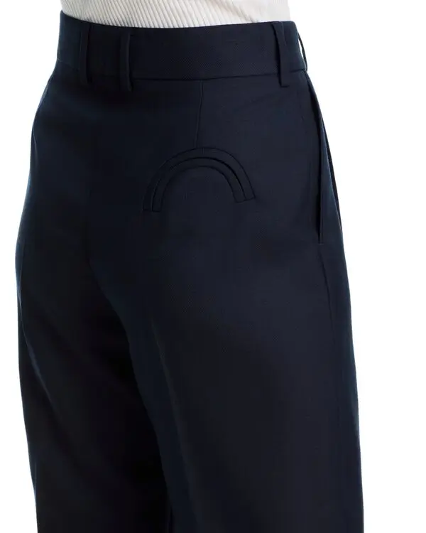 BLAZÉ MILANO Tailored Virgin Wool Pants - Navy