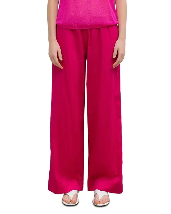 LESET Yoko Pocket Pants 100% Cotton - Amaranth