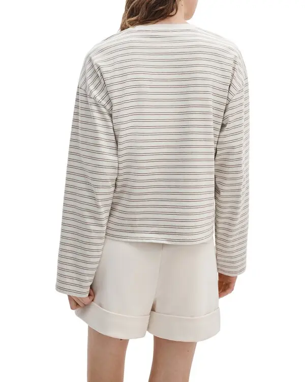 Rag & Bone Kelly Stripe Boxy Jersey Tee - Copper Multi