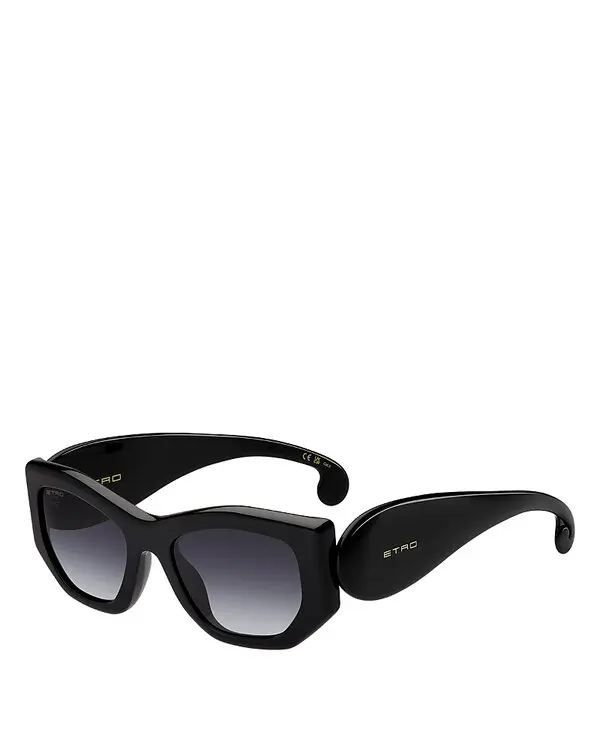 Etro Paisley Geometric Sunglasses, 53mm - Black