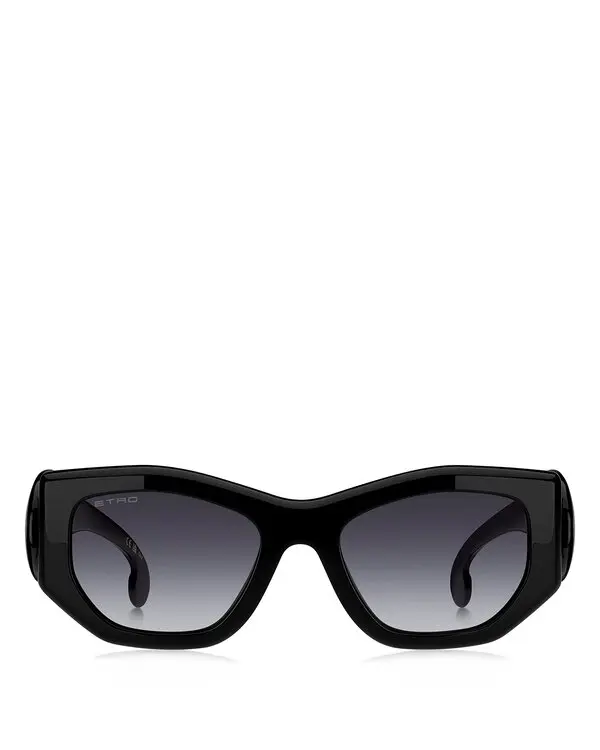 Etro Paisley Geometric Sunglasses, 53mm - Black