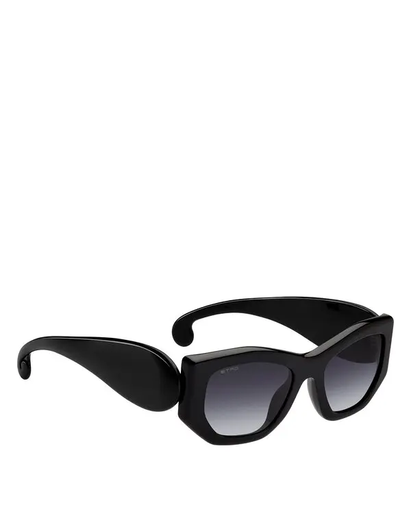 Etro Paisley Geometric Sunglasses, 53mm - Black