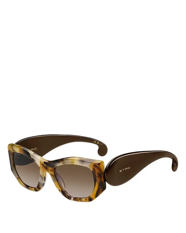 Etro Paisley Geometric Sunglasses, 53mm - Brown