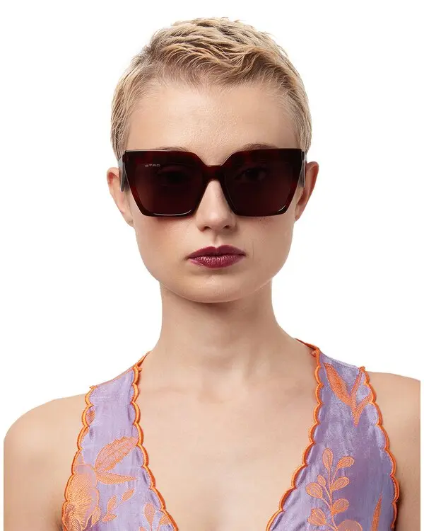 Etro Rectangular Sunglasses 58mm - Brown