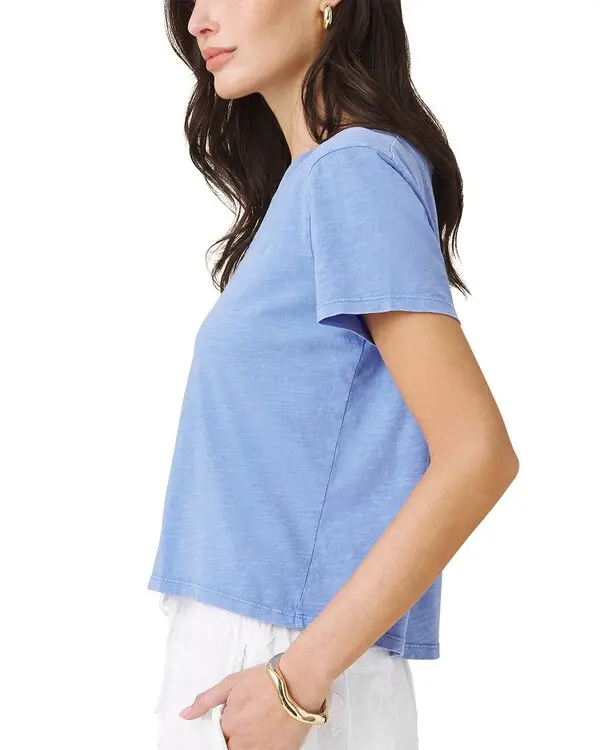 Splendid Seashell Embellished Tee - Azure