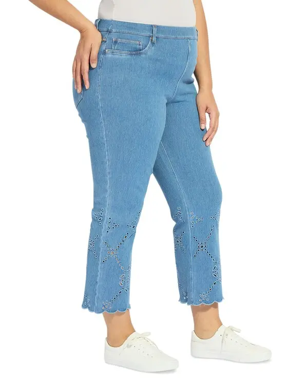Lyssé Billie Eyelet Straight Jeans