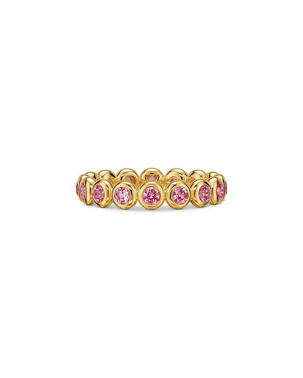 David Yurman Bezel Set Band Ring - Pink/gold