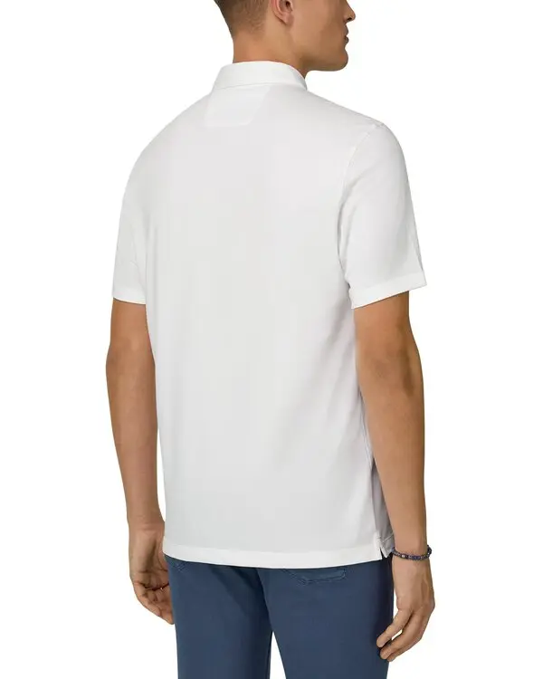 Boggi Milano Cafe Pique Regular Fit Polo Shirt - White