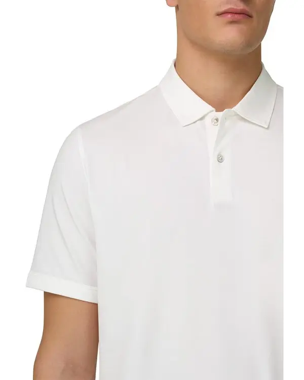 Boggi Milano Cafe Pique Regular Fit Polo Shirt - White