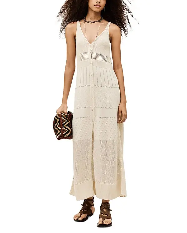 Ba&sh Joelle Knit Maxi Dress - Off White