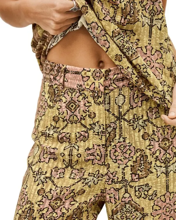 Ba&sh Pali Printed Viscose Trousers