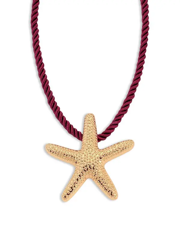 Ettika Starfish Statement Pendant Necklace - Burgundy