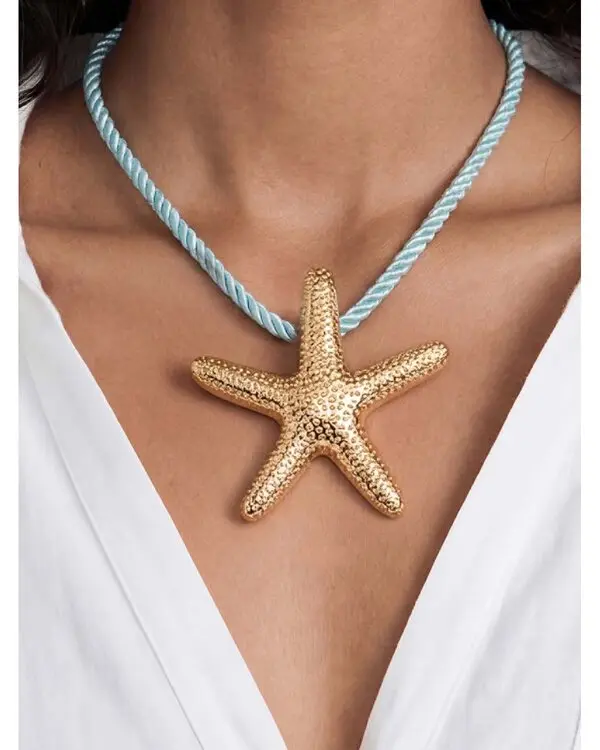 Ettika Starfish Statement Pendant Necklace - Turquoise