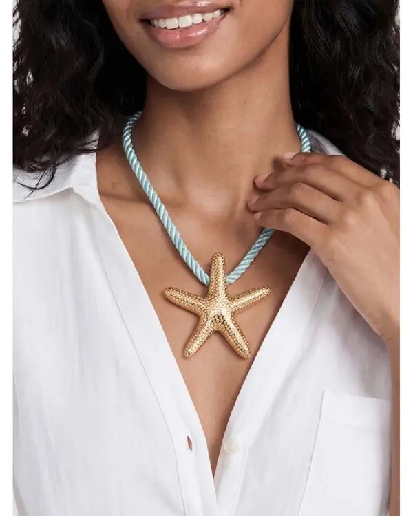 Ettika Starfish Statement Pendant Necklace - Turquoise