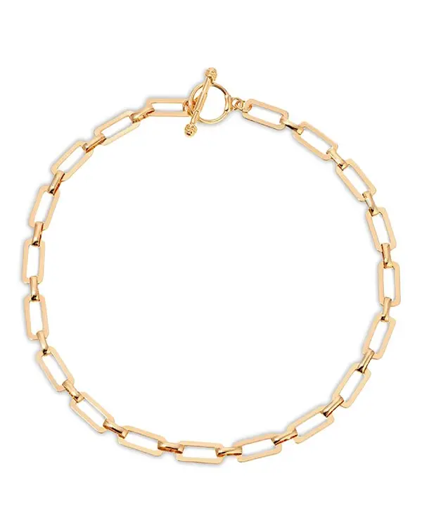 Ettika Flat Rectangle Link Chain Necklace - Gold