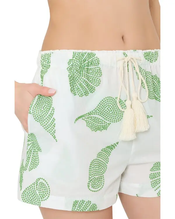 MILLY Corrie Embellished Cover-up Shorts