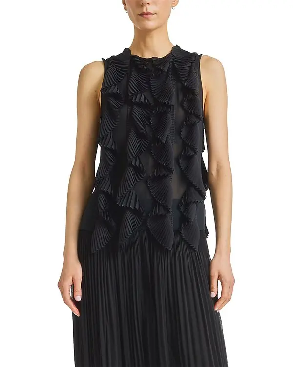 SAINT ART Neo Organza Pleated Top