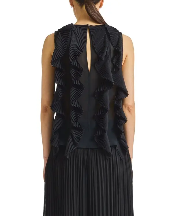 SAINT ART Neo Organza Pleated Top