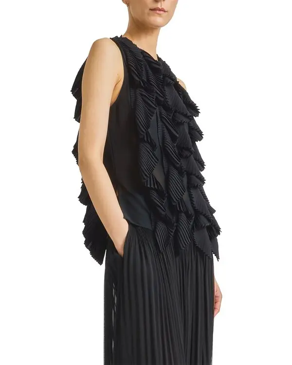 SAINT ART Neo Organza Pleated Top