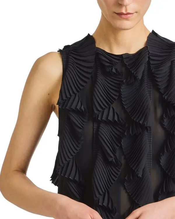 SAINT ART Neo Organza Pleated Top