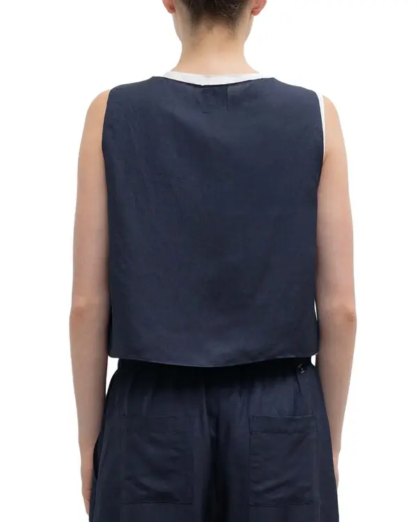 LESET Daniel Crop Sleeveless Crew Top