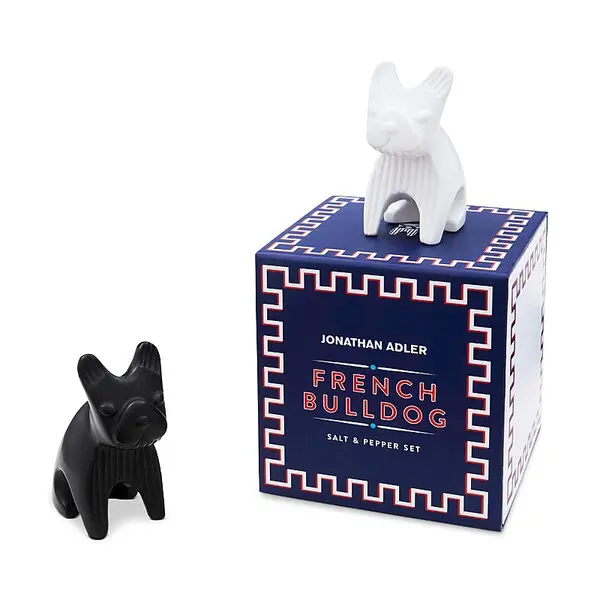 Jonathan Adler French Bulldog Salt & Pepper Shaker Set - White