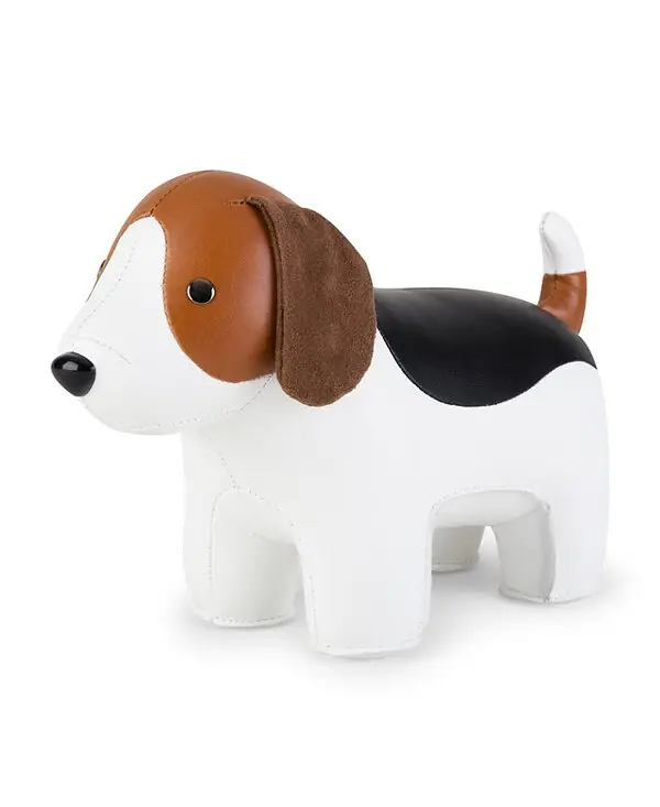 ZUNY Beagle Bookend - White + Tan
